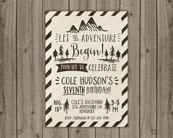Hiking invitation | Etsy