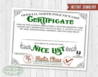 Christmas Report Card Digital Download Child's Report