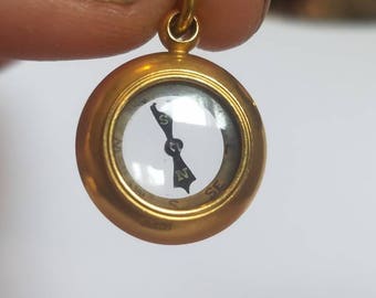 Solid 14K Gold Compass