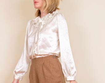 Ruffle collar blouse | Etsy