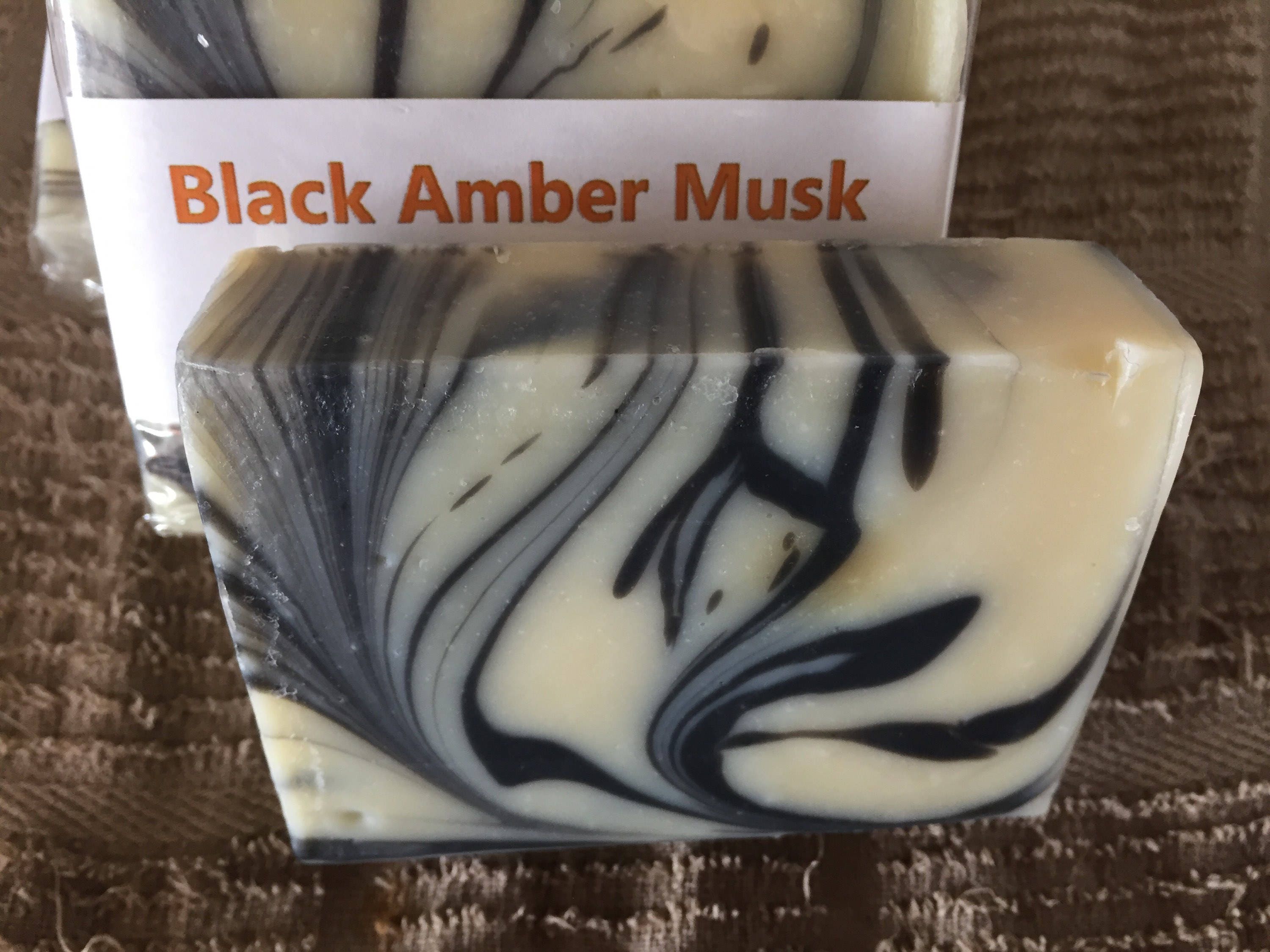 Black Amber Musk Scented Cold Process Soap