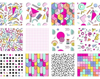 Neon patterns | Etsy