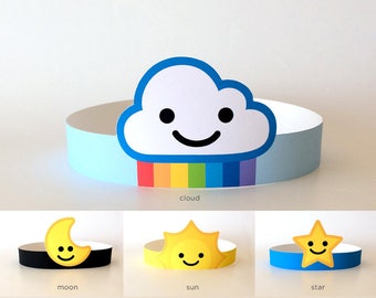 DIY Birthday Party Supplies for Kids/Toddlers Paper Hats