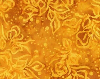 Gold floral fabric | Etsy