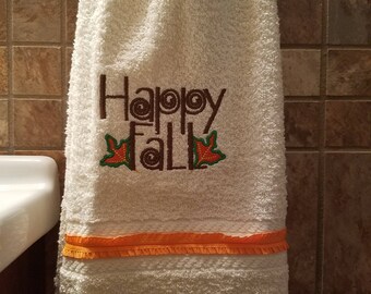 Fall bath towel | Etsy
