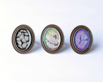 Hand painted ring | Etsy