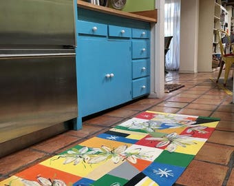 FLOORCLOTH hand painted canvas rug FLOOR CLOTH