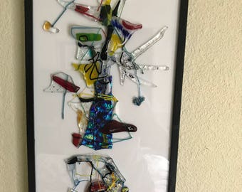 Glass wall art | Etsy