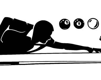 Billiards decal | Etsy