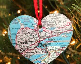 Downtown Toronto Map Art Ontario Poster Print