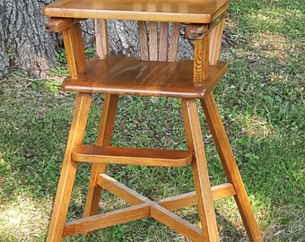 Wooden high chair | Etsy