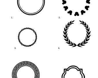 Monogram border | Etsy