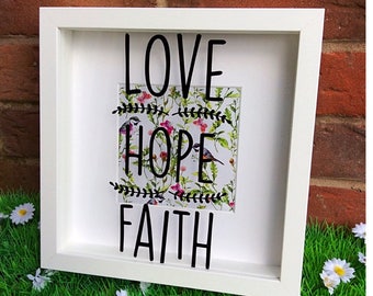 Faith shadow box | Etsy