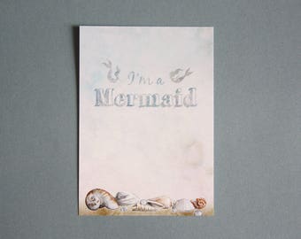 Mermaid postcards | Etsy