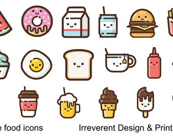 Cute food stickers | Etsy