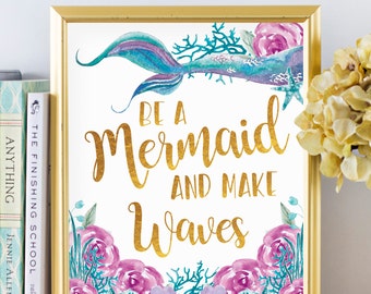 Mermaid quotes | Etsy