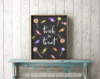 Halloween candy sign | Etsy