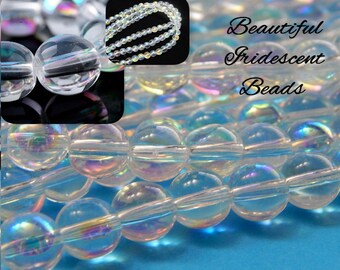 Iridescent beads | Etsy