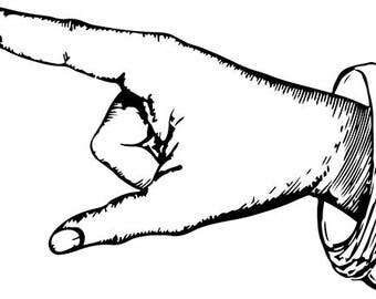 Pointing finger svg | Etsy