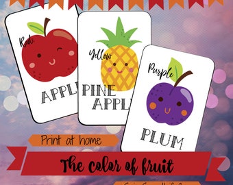 Color flash cards | Etsy
