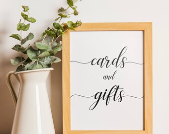 Cards and Gifts Sign Printable Gift Table Sign Cards & Gifts
