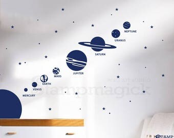 Solar System Wall Decal Planets Science Wall Stickers