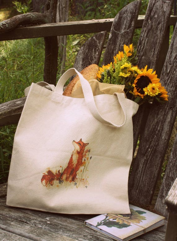 Tote Totebag Fox Fox Bag Carry All Shopping Bag Casual