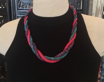 80s beaded necklace | Etsy