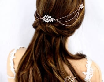 Hair chain jewelry | Etsy