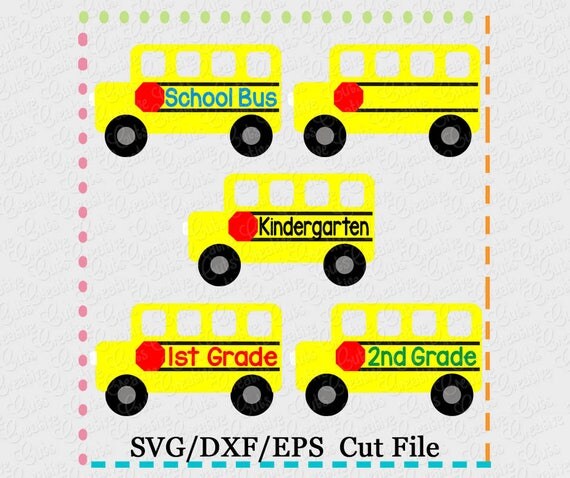 School Bus Set SVG Cutting File school svg bus svg school