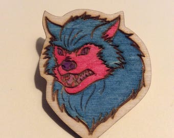 Werewolf pin | Etsy
