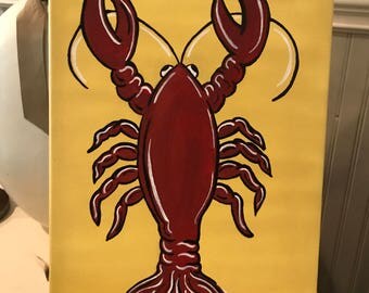 Crawfish painting | Etsy