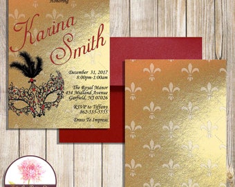 Masquerade invites | Etsy