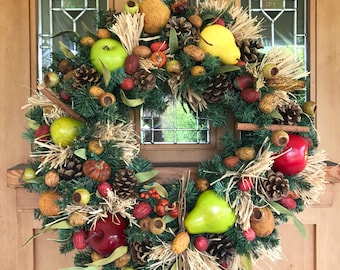 Christmas Wreath Sugared Fruit Wreath