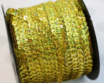 Gold sequin trim | Etsy