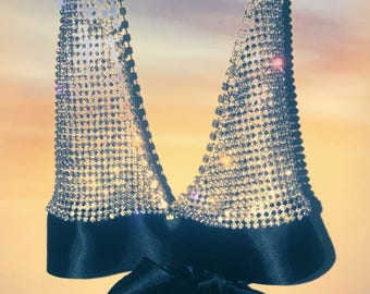 Rhinestone bra | Etsy