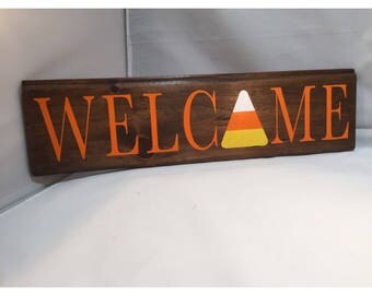 Primitive Fall Autumn Halloween Candy Corn Hand Painted