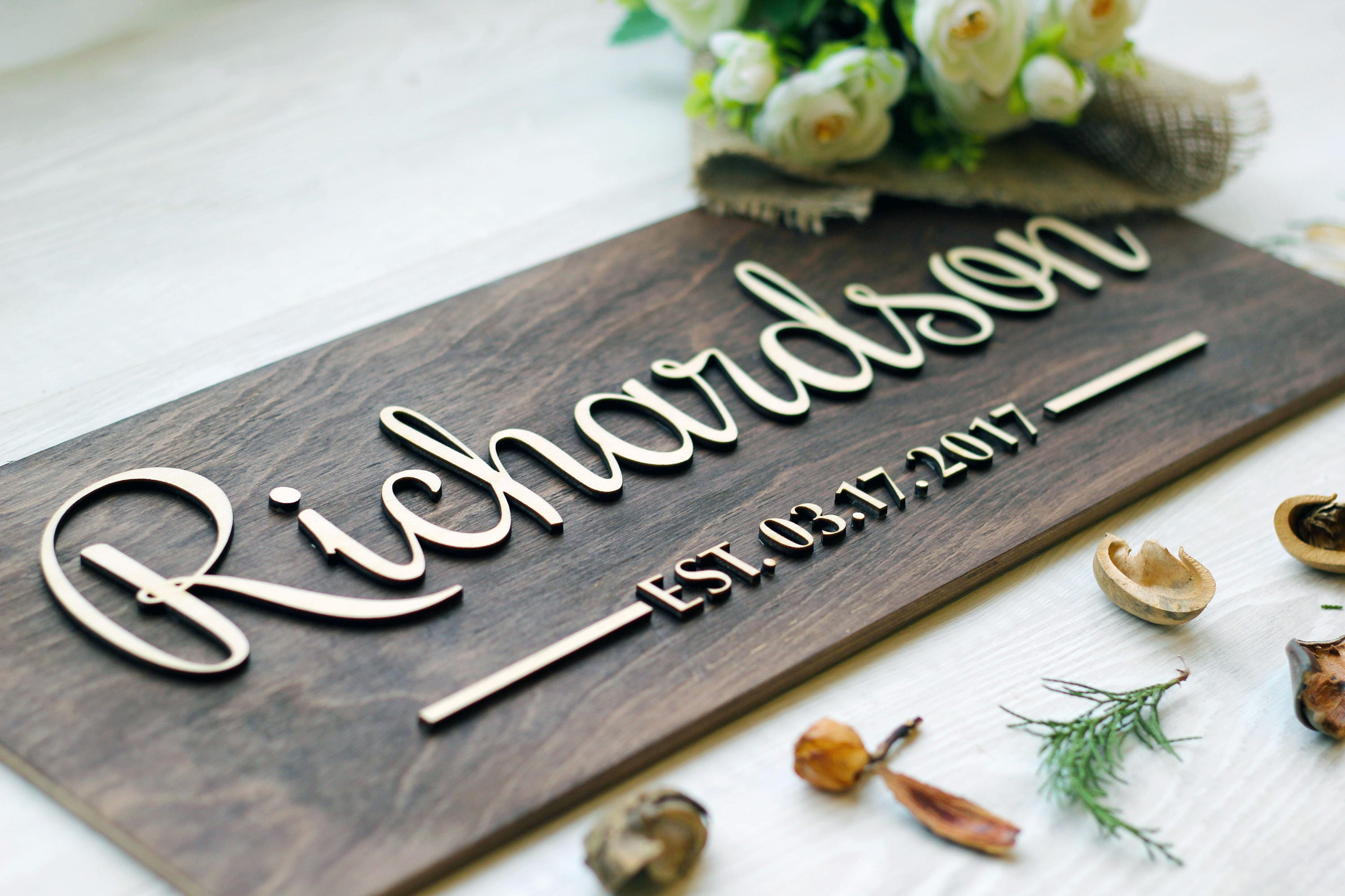 Last Name Established Sign Wedding Gift Last Name Last Name Established Sign Wedding Gift Last Name