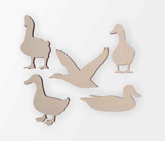 Wooden Ducks Cutout 5 Pack Cutout Wildlife Decor Hunting