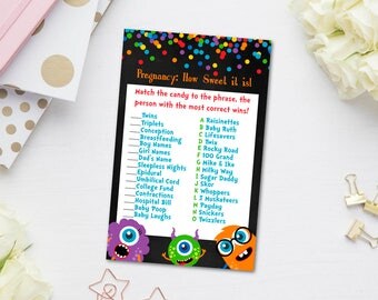 Monster baby shower | Etsy