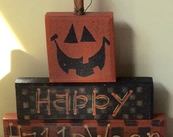 Halloween blocks | Etsy