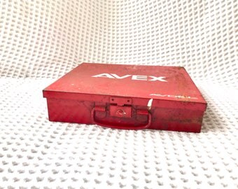 Red metal box | Etsy