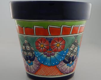 Mexican flower pot | Etsy