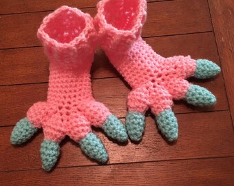 Monster Slippers CROCHET PATTERN PDF Kids Womens Mens Adult