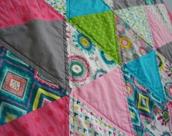 Geometric quilt | Etsy