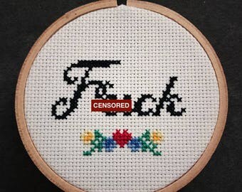 Dirty cross stitch | Etsy