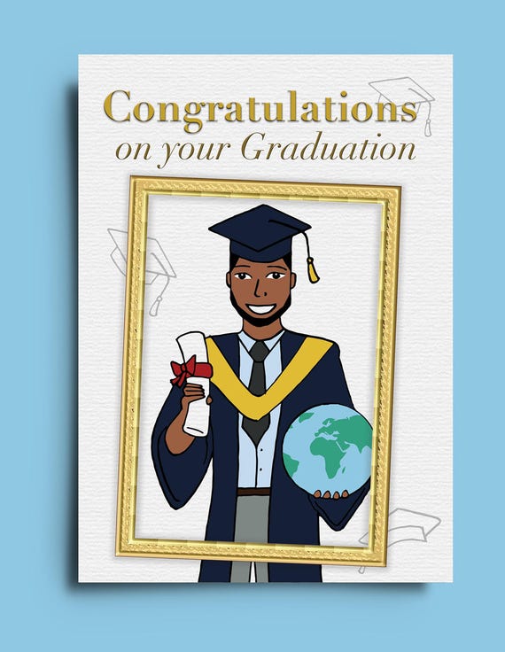 Graduation Congratulations Greetings Card Young Man
