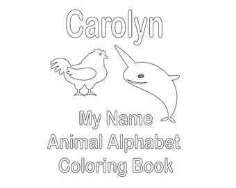Name coloring page | Etsy