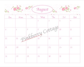 Shabby chic calendar | Etsy