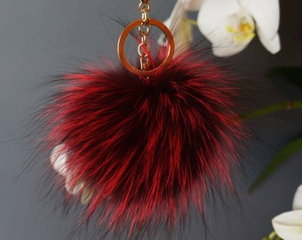 Pompom keychain | Etsy